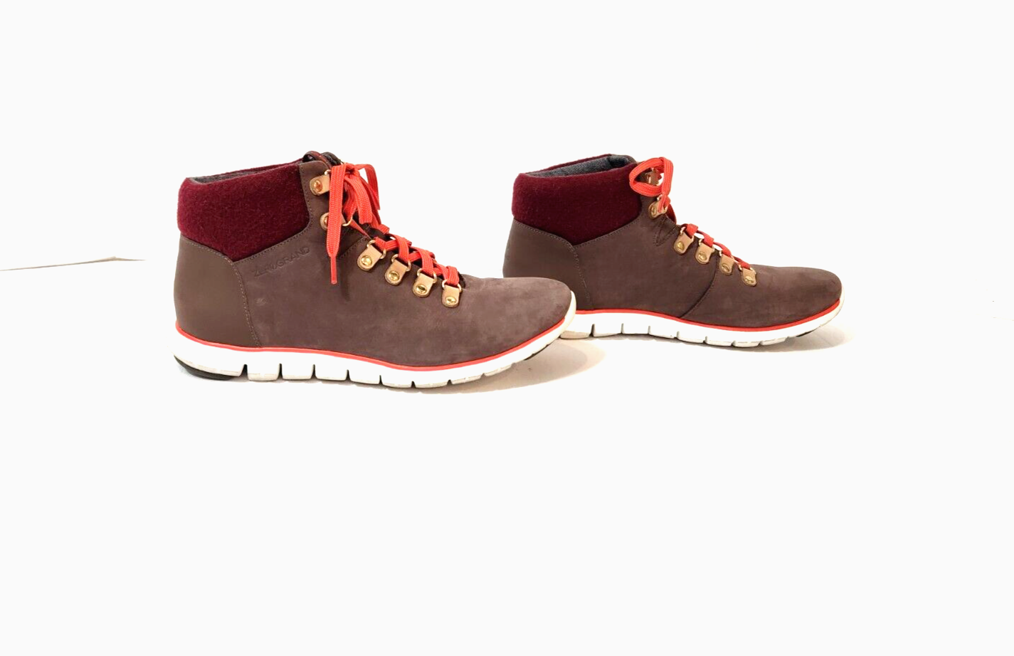 Cole Haan Zerogrand Brown Leather Waterproof Lace Up Hiking Boots Women ...