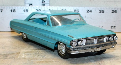 Vintage AMT 1964 Ford Galaxie Hardtop Blue Dealer Promo Model Car 1/25 ...