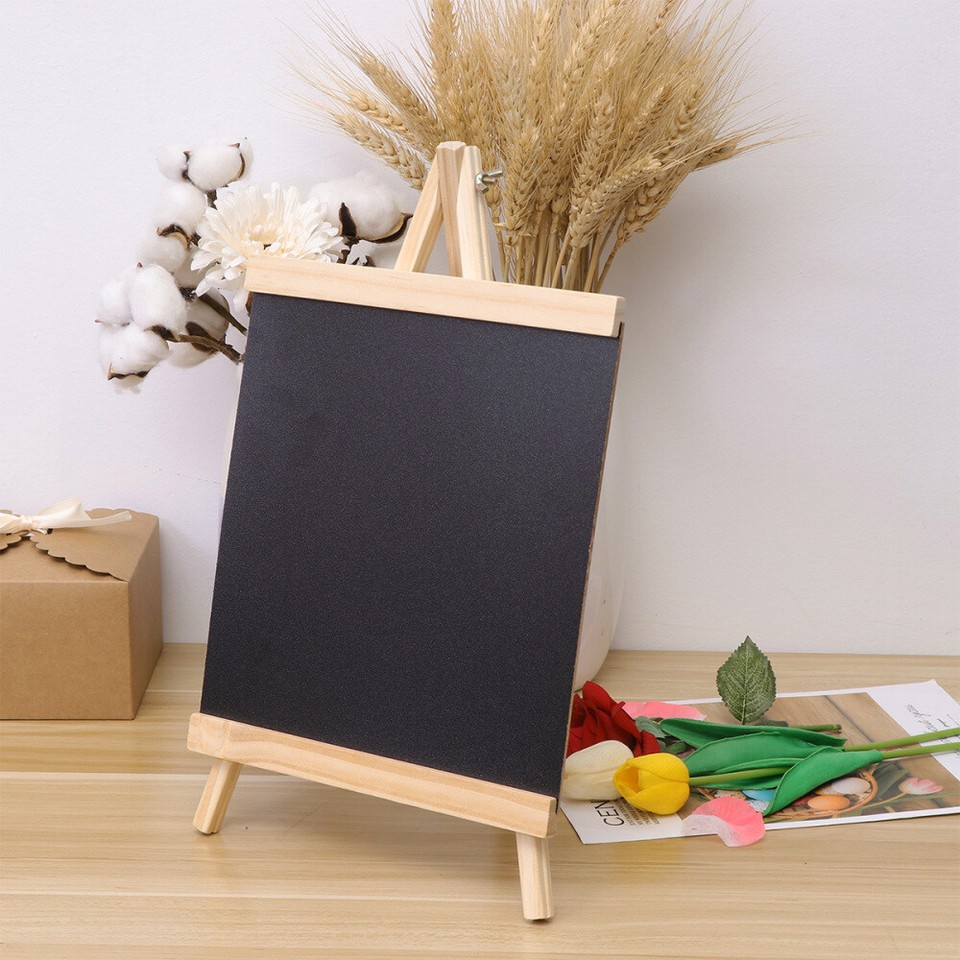Wooden Message Blackboard Mini Chalkboard Sign Small with Stand ...