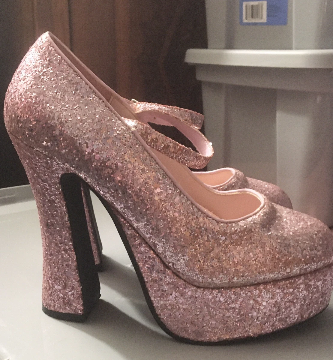 Baby Pink Platform Pumps
