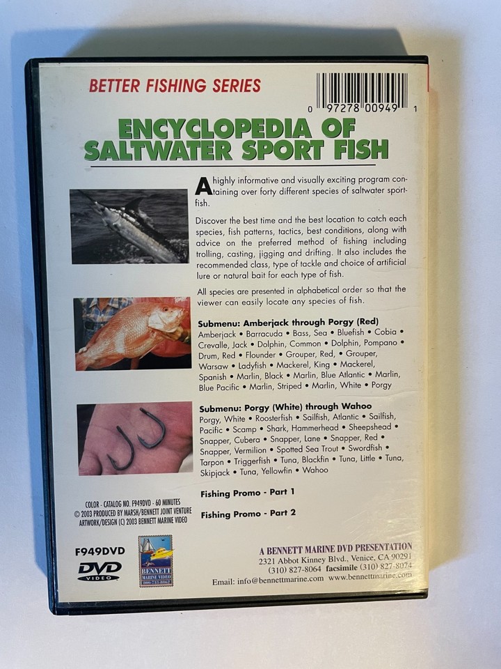 BETTER FISHING SERIES : ENCYCLOPEDIA OF SALTWATER SPORT FISH (DVD ...