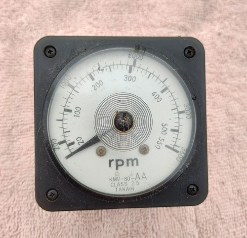 Takagi KMA-80-AA Class 2.5 Spindle RPM Tach Meter 0-3600 Hitachi Seiki ...