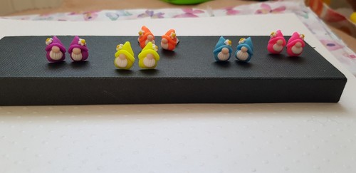 HANDMADE FIMO GONK STUD EARRINGS | eBay
