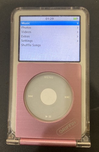 Apple iPod A1136 White 30 GB Silver Back 5th Gen Classic Handheld MP3 ...