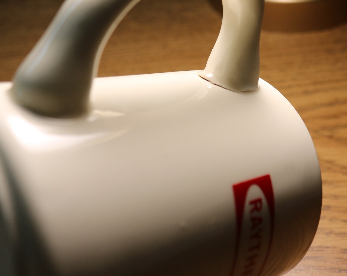 Used Coffee Mug - Raytheon ASR-910 Air Surveillance Radar Master Badge ...