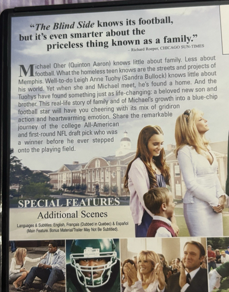 The Blind Side (DVD) Movie PG-13 Runtime 128 Min Stars Sandra Bullock ...