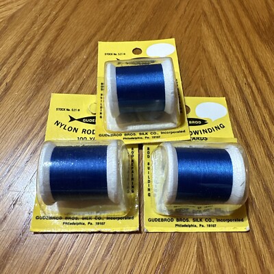 3 Spools Gudebrod Rod Building Thread 521 B 245 100Yds / Spool Size A ...