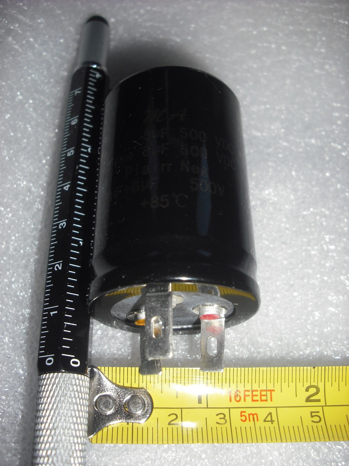 8+8uf 8uf+8uf 500v electrolytic capacitor 500 volt 35mm dual cap 8 uf ...
