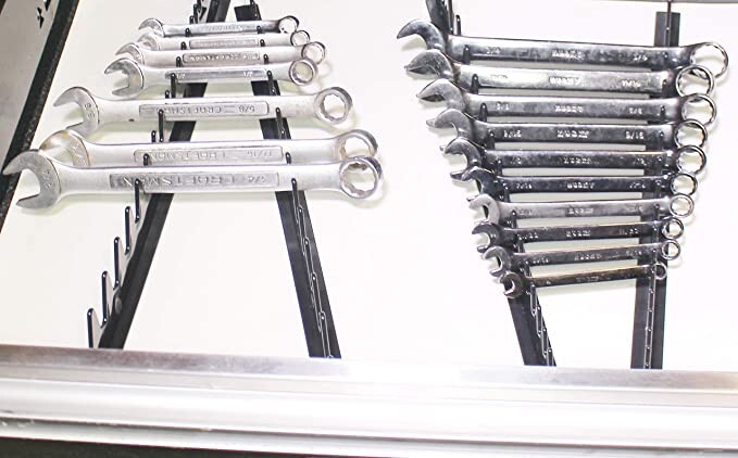 Wrench Organizer Tray Rail Storage Rack Sorter Socket Holder Set of 40 ...
