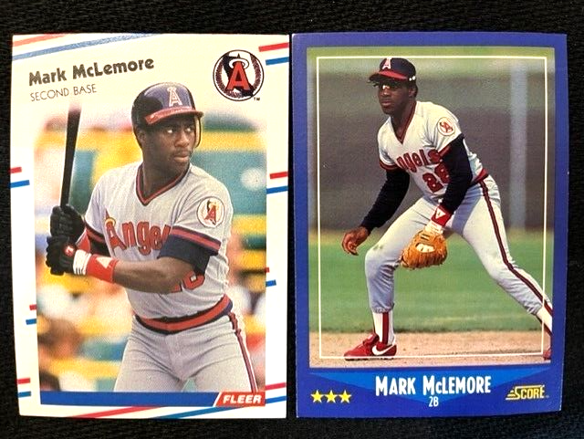 MLB - Mark McLemore 1988 Fleer & 1988 Score Baseball - Angels | eBay