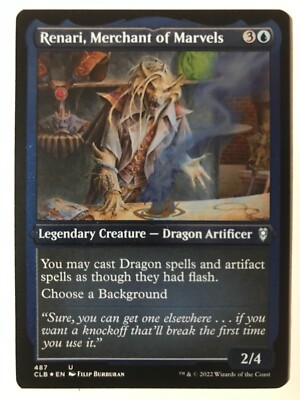 foil etched RENARI MERCHANT OF MARVELS Commander Baldurs Gate MTG Magic ...