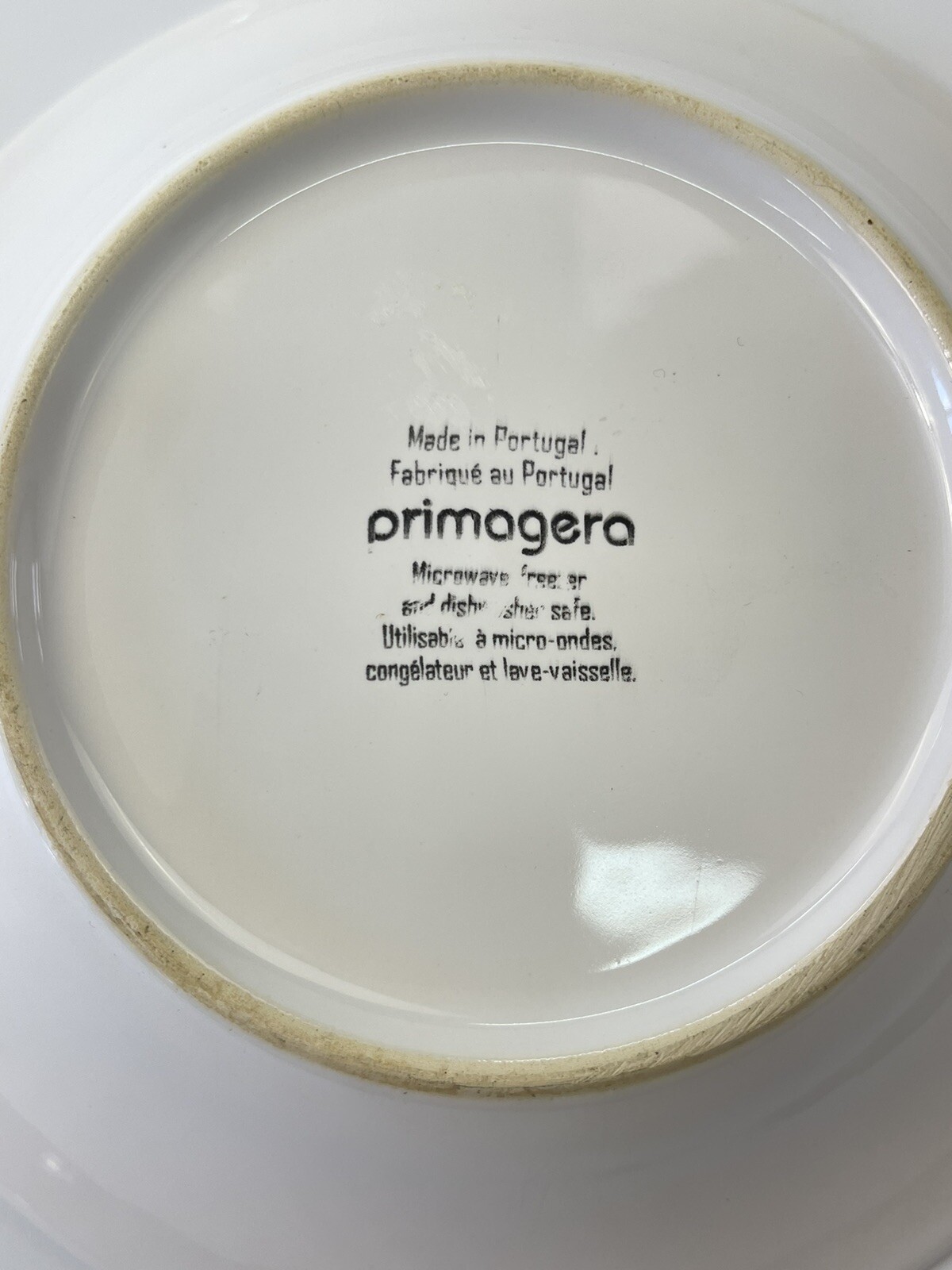 Primagera Portugal Pin Dot Rim White 7 3/4” Round Textured set of 4 | eBay