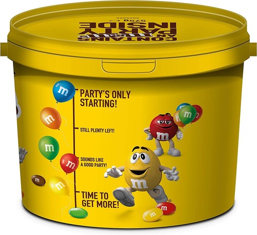 NEW M&M's Peanut Chocolate Party Bucket Size 575g Peanut Vegetarian ...