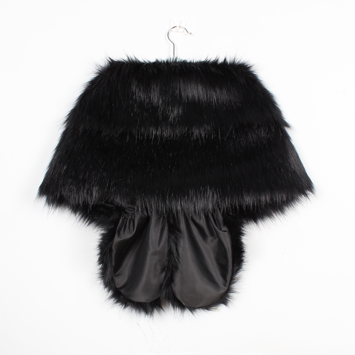 Damen Faux Fell Poncho Schal Cape Kunstfell für Braut Hochzeit im ...