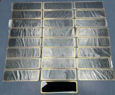Lot of 25 (11x3.5) Blank Rectangle Satin brass Plaque Plates Gloss ...