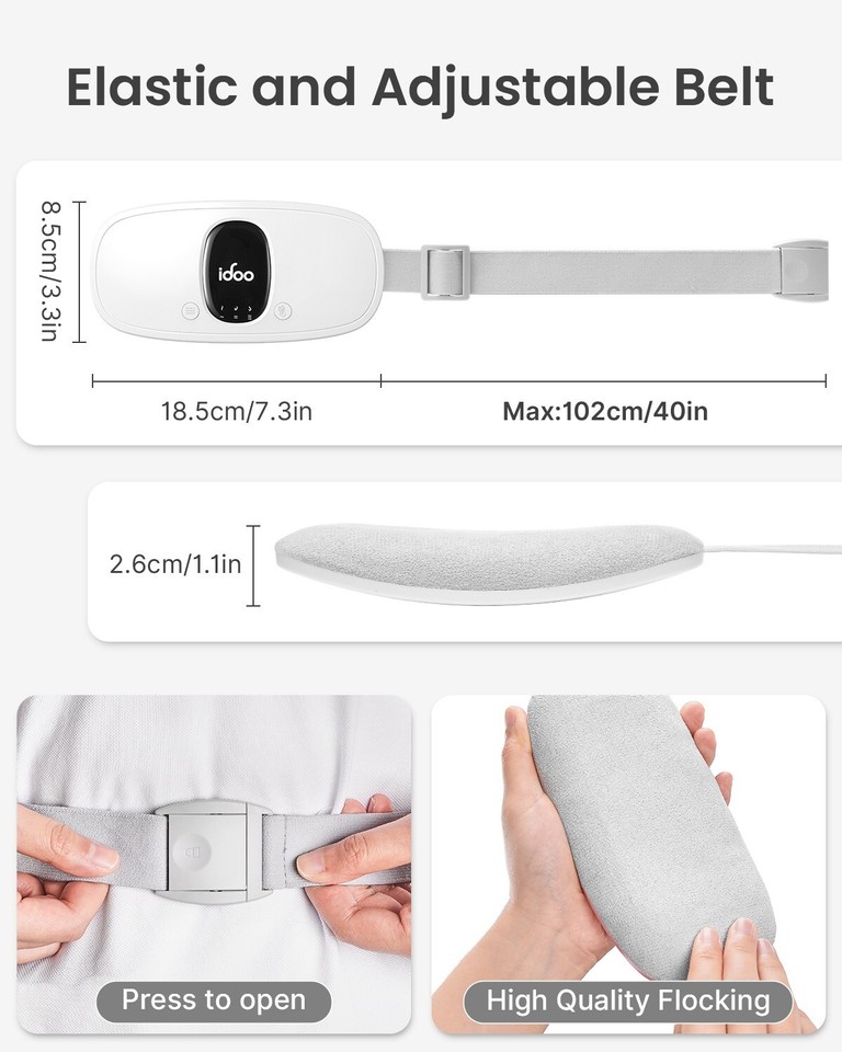 Electric Heating Menstrual Vibration Pad Belt For Period Pain Relief ...
