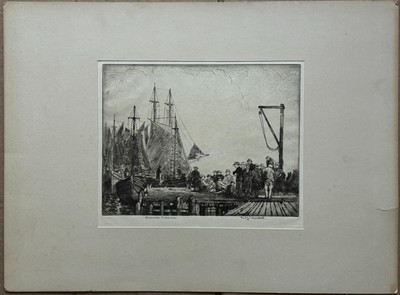 Carl Nordell Etching 'Gloucester Fishermen' 1926 Brooklyn Society of ...