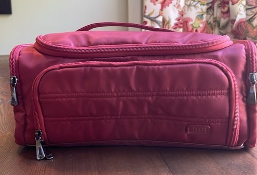 Lug Trolley Medium Cosmetic Case Burgundy Maroon Red | eBay