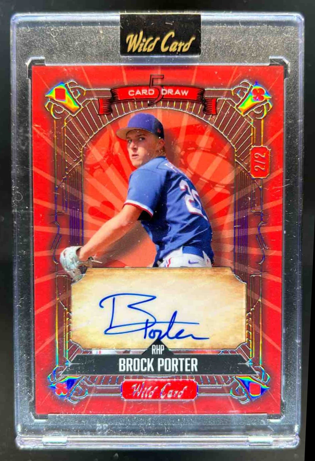 Brock Porter 2024 Wild Card Five Card Draw #5CDM-BPA Modern Auto Black ...