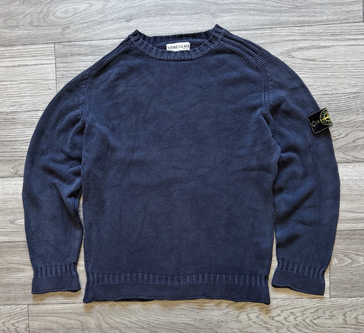 Vintage Stone Island Sweater Pullover Crew Neck Navy Blue Sz Vintage Stone Island Sweater Pullover Crew Neck Navy Blue Sz