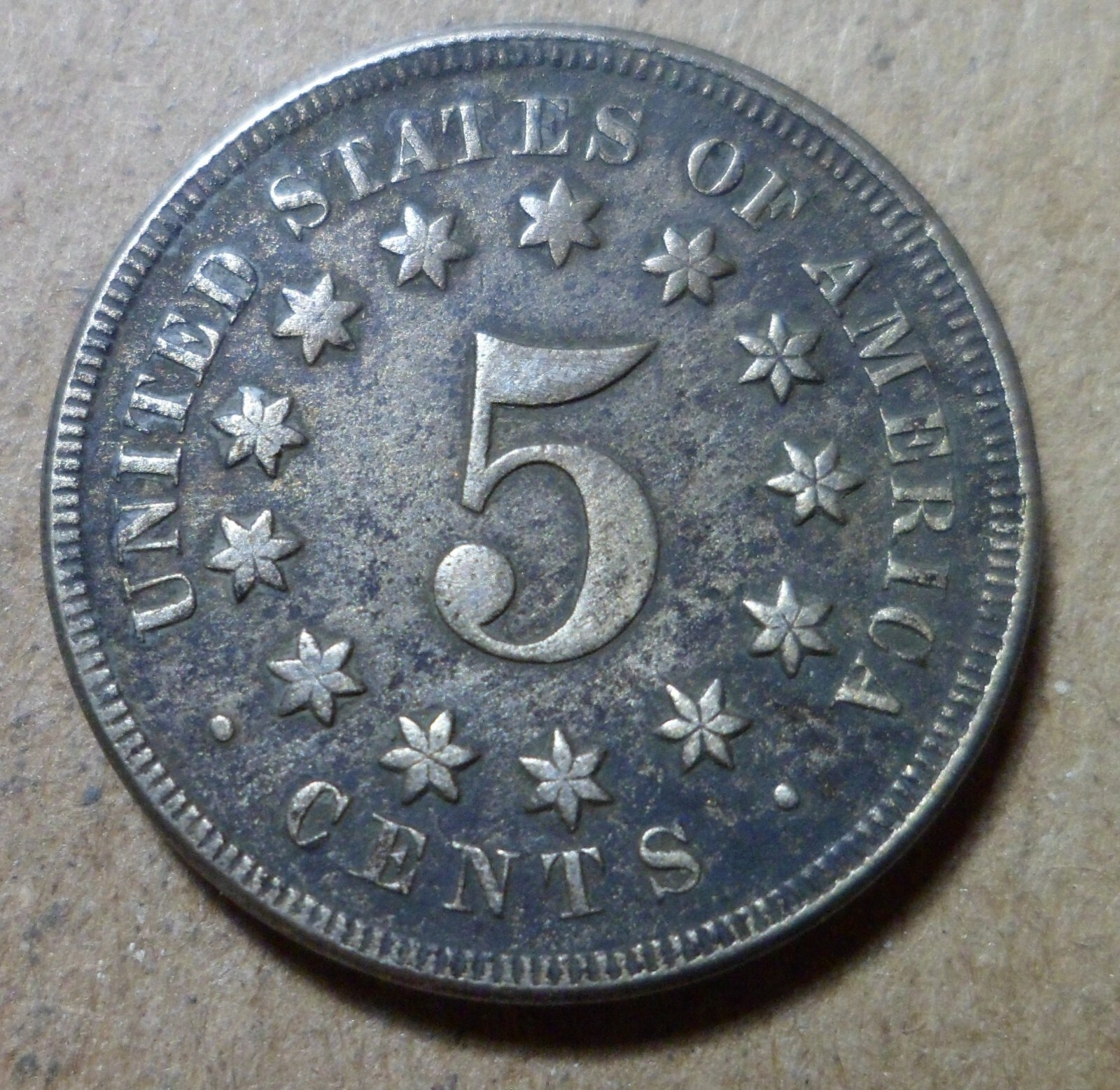 1868 Shield Nickel High Grade 5c Estate Collector Coin 358 | eBay