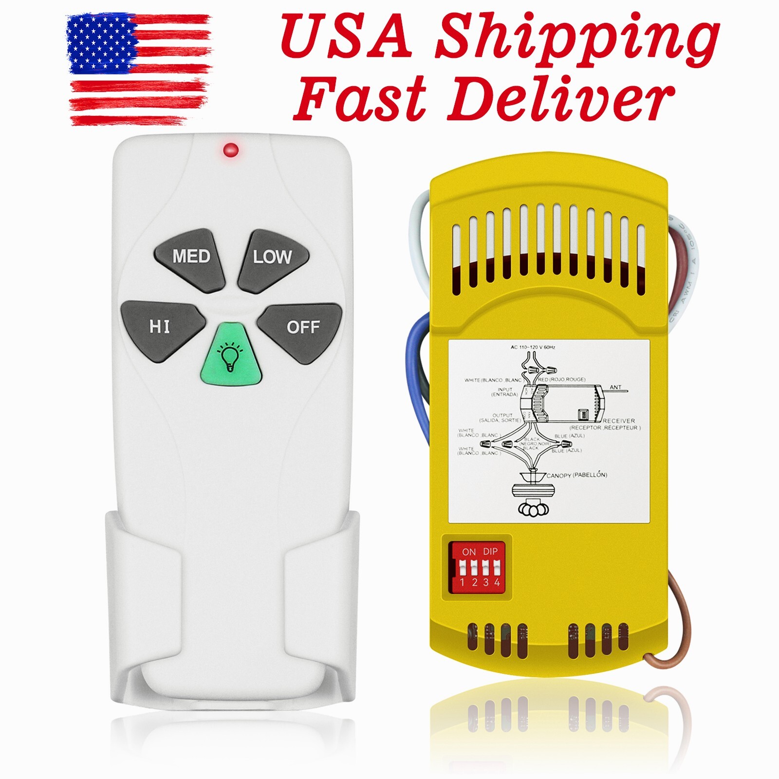 Hampton Bay Universal Ceiling Fan Remote Control Kit | Shelly Lighting