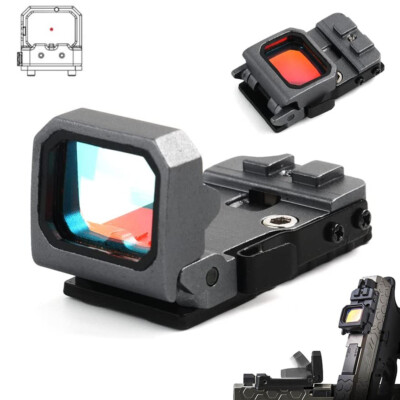 Folding Flip Up Red Dot Sight Holographic Reflex Sight RMR For Pistol ...