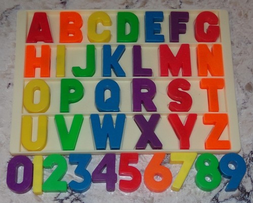 Fisher-Price 26 Magnetic Letters Alphabet A-Z & Numbers 0123456789 ...