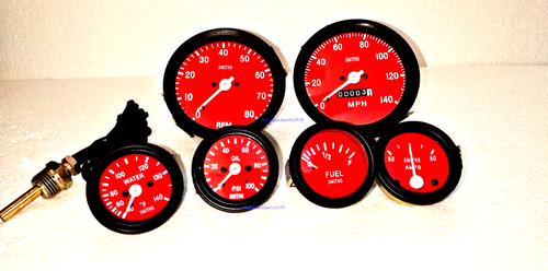 Smiths Kopie 52mm Temperatur F Oilfuelampgauge + Speedo 0-140MPH0-80RPM ...