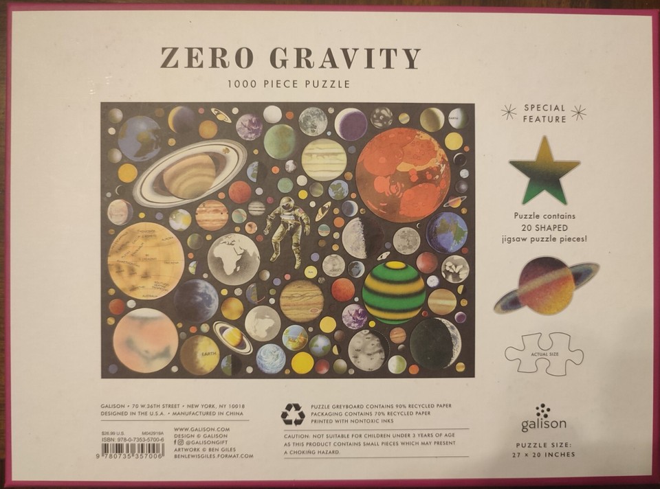 Zero Gravity 1000 Shaped Piece Puzzle | eBay