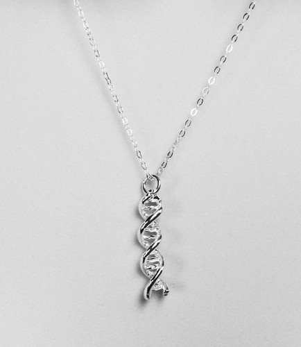 DNA Structure Double Helix Lab Science Geek 24" Chain Necklace Pendant ...