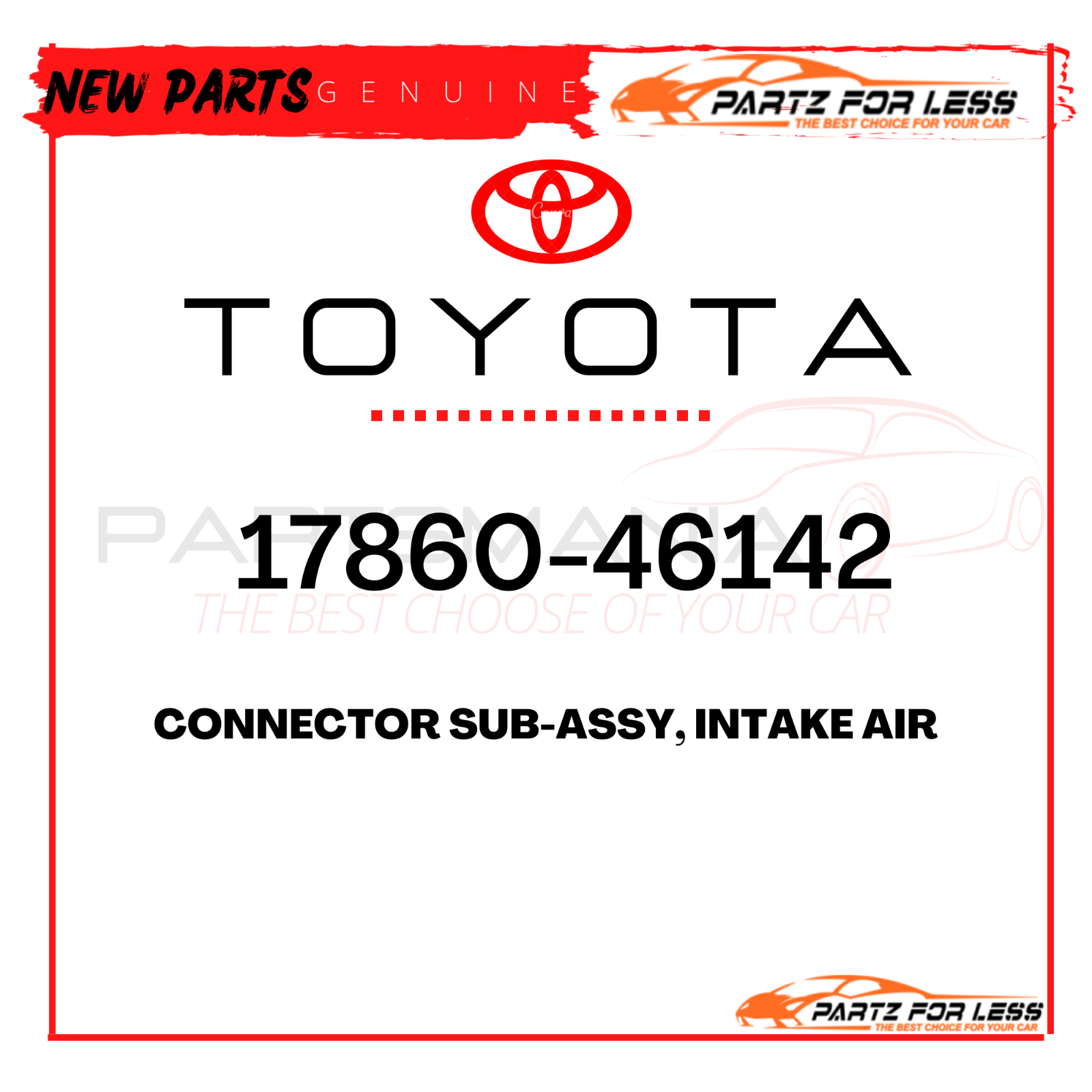 17860-46142 TOYOTA Lexus GS300 GS400 GS430 2JZGE CONNECTOR SUB-ASSY ...