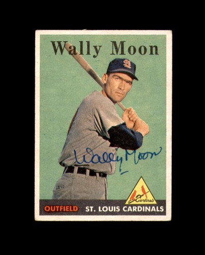 Wally Moon Signed Original 1958 Topps St. Louis Cardinals Autograph | eBay
