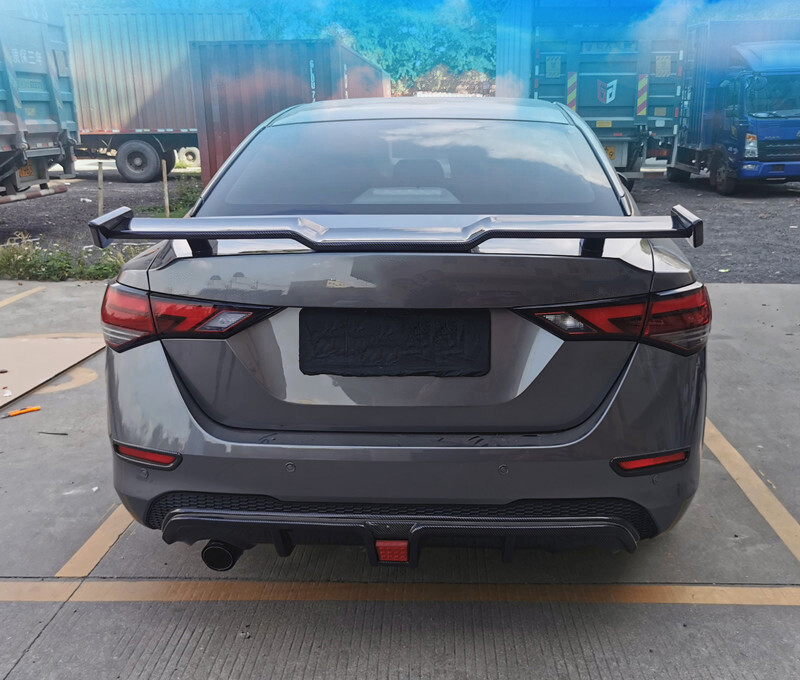 Carbon Fiber Sports Rear Trunk Spoiler Wing For Nissan Sentra Sylphy ...