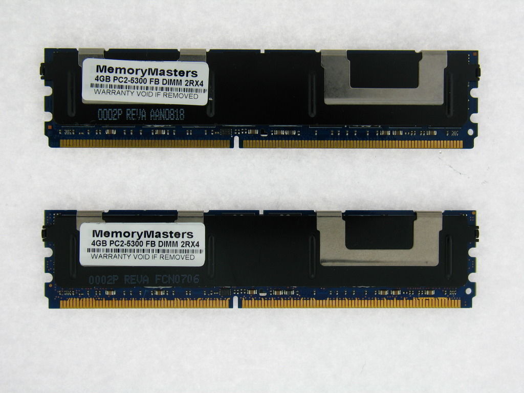 8GB 2X4GB KIT HP Hewlett Packard Compaq PC2-5300 DDR2 ECC FB DIMM RAM ...