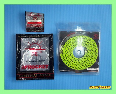 Fit Honda GROM125 MSX125 Front 12T & Rear 30T Sprocket & Yellow Chain ...