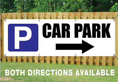CAR PARK DIRECTIONAL ARROW SIGN OUTDOOR waterproof banner PVC with ...