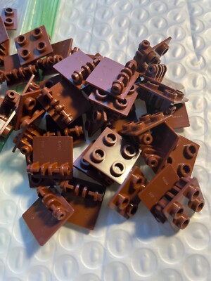 LEGO-NEW-#6134-REDDISH BROWN-HINGE PLATE 2 X 2 TOP BRICK-20 PIECES | eBay