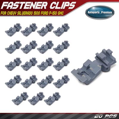 20Pcs 4mm Nylon Tailgate & Door Lock Rod Latch Retainer Clips for Chevy ...