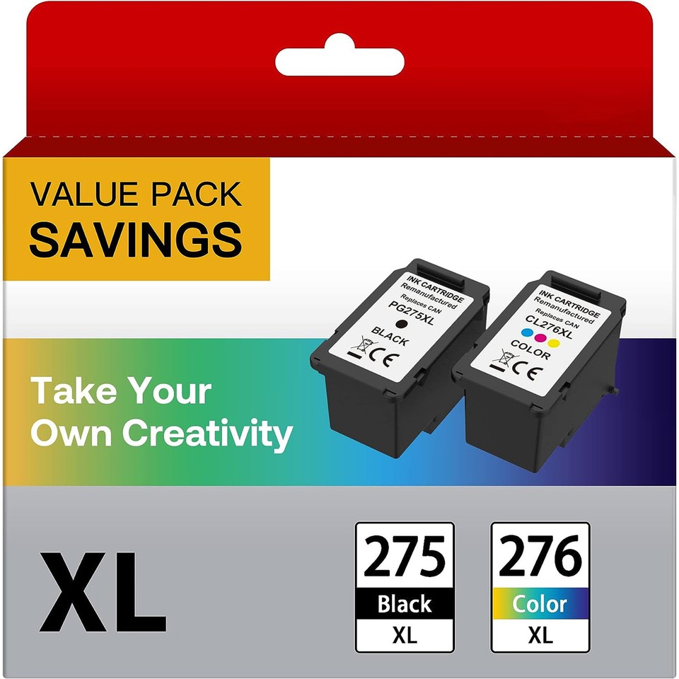 PG-275XL CL-276XL Ink compatible for Canon Pixma TR4722 TS3500 Series ...