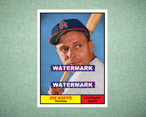 Joe Koppe Los Angeles Angels 1961 Style Custom Baseball Art Card | eBay
