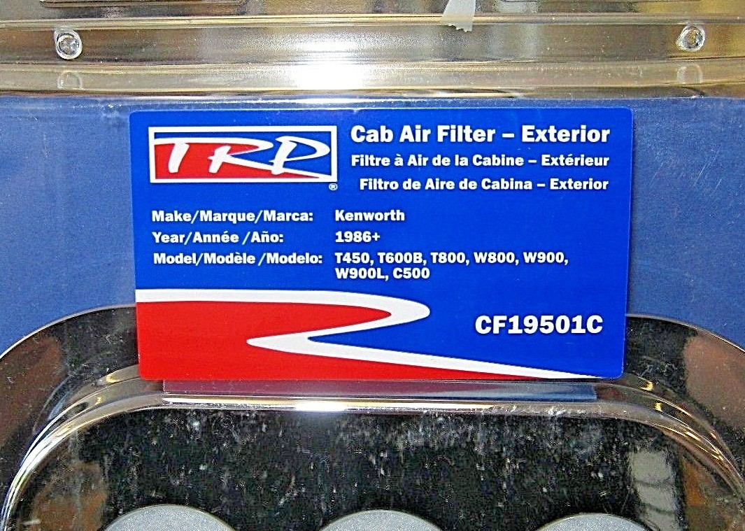 NEW CHROME EXTERIOR CAB AIR FILTER for 1986+ KENWORTH T800 W800 W900 ...