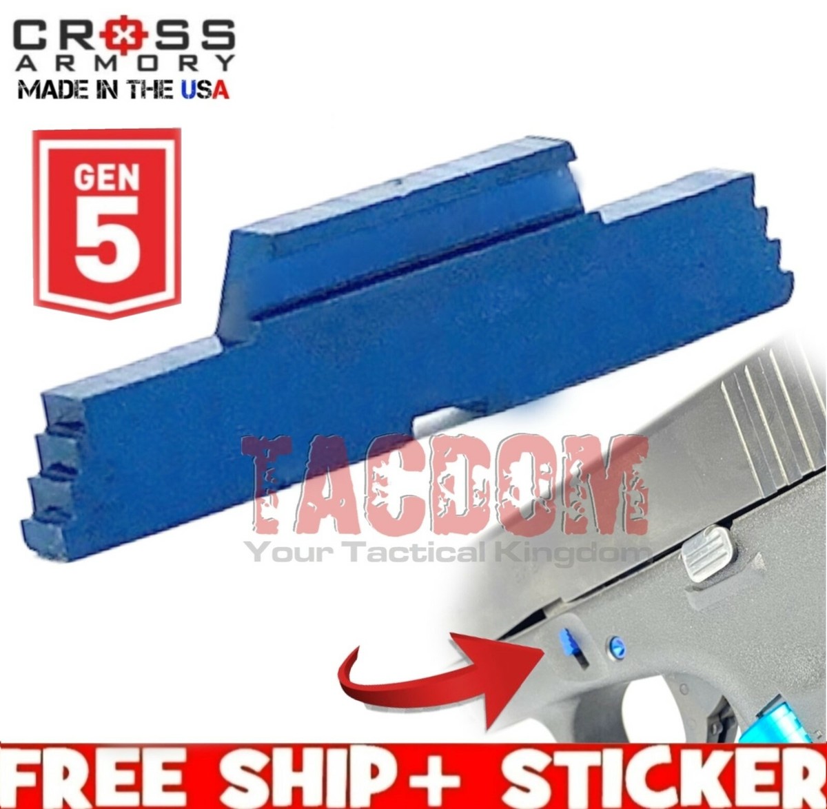 Blue Glock Slide Release