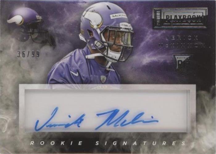2014 Panini Playbook - Rookie Signatures Jerick McKinnon #108 Silver ...