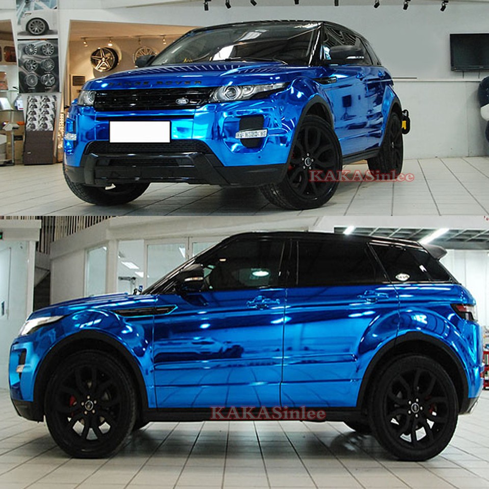Smooth Car Mirror Chrome Vinyl Wrap Decal Decors Film Sticker Bubbles ...