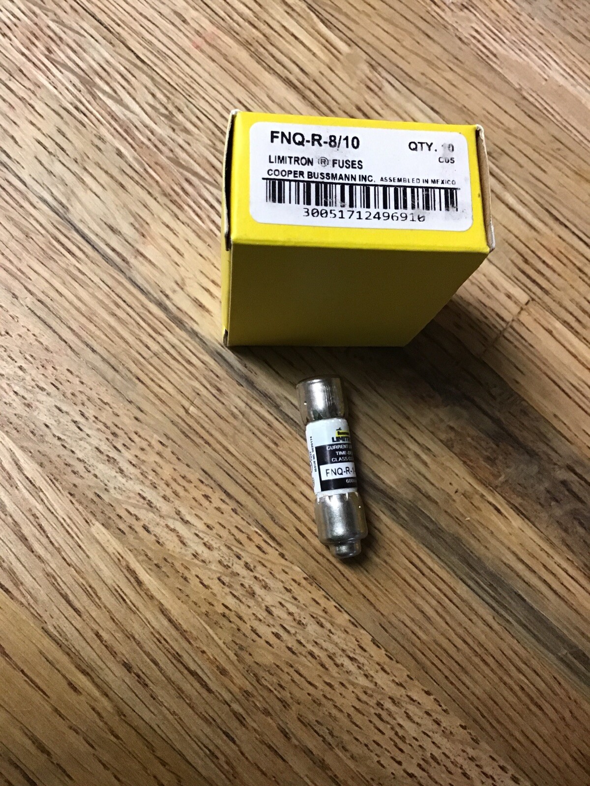 1 New Bussmann FNQ-R-8/10 Class CC 8/10 Amp Fuse 600 Volt Tron NEW LOOK ...