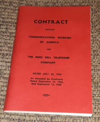 Ohio Bell Telephone Company CWA Contract 1963/1964/1965 BOOK ...