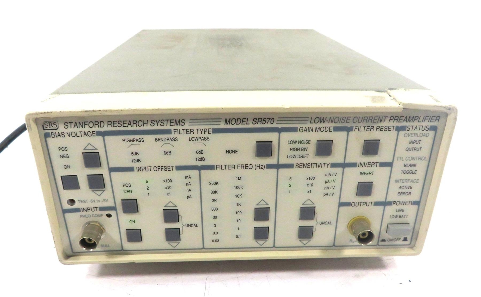 Stanford Research Systems SR570 Low-Noise Current Preamplifier for sale ...