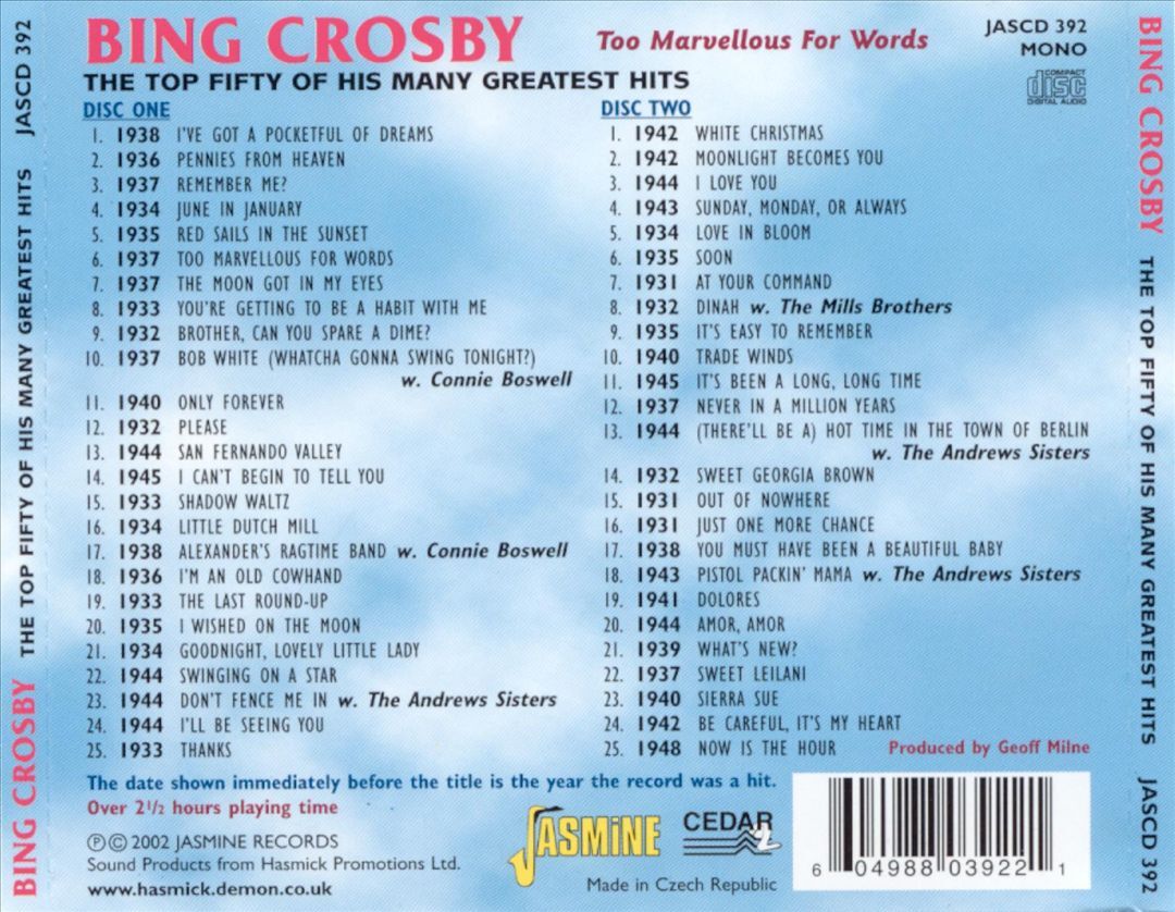 Popular Now On Bing 12 “White Christmas With V & Bing Crosby”
