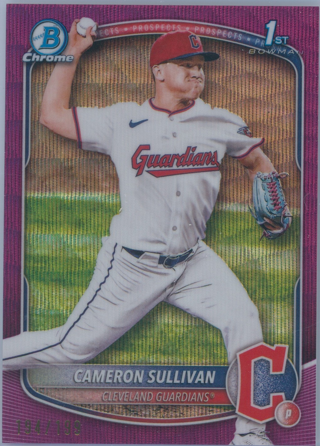 2025 Bowman - Chrome Prospects Cameron Sullivan #BCP-97 Fuchsia Wave ...